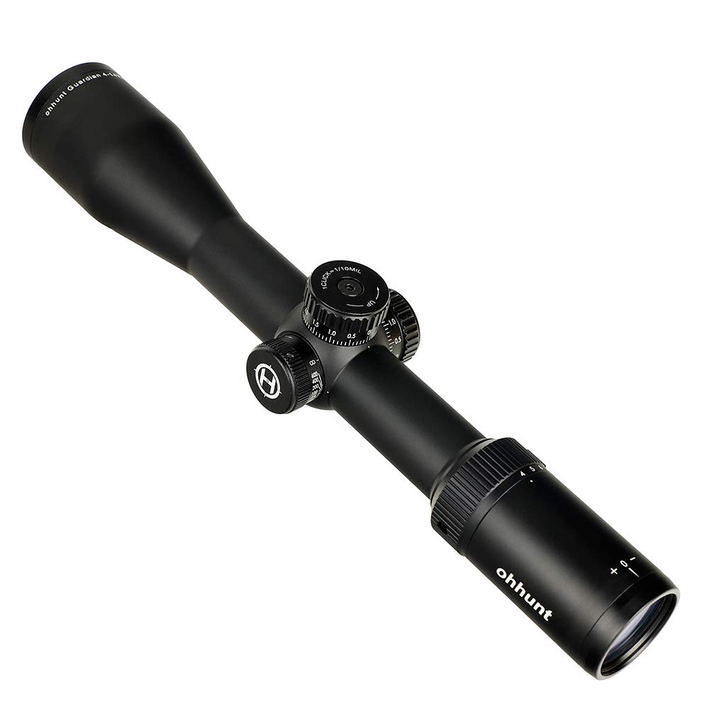 ohhunt Guardian 4-14X44 SF Hunting Rifle Scope 30mm Tube Side Parallax Tactical Riflescopes with KillFlash Cover and Mount Rings