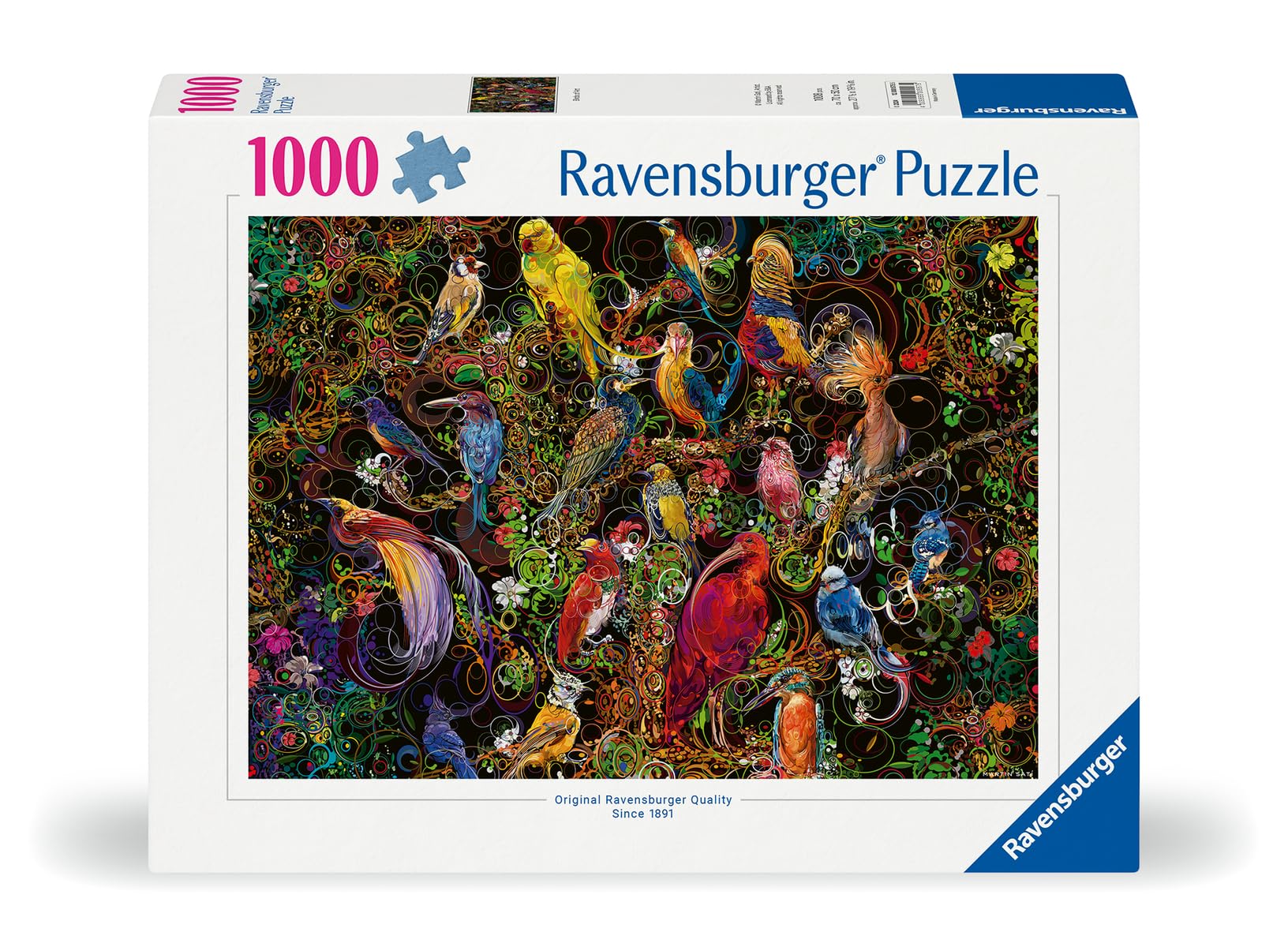 Ravensburger Birds of Art 1000-Piece Jigsaw Puzzle | Unique Artwork | Perfect Interlocking Fit | Vibrant and Glare-Free | FSC Certified