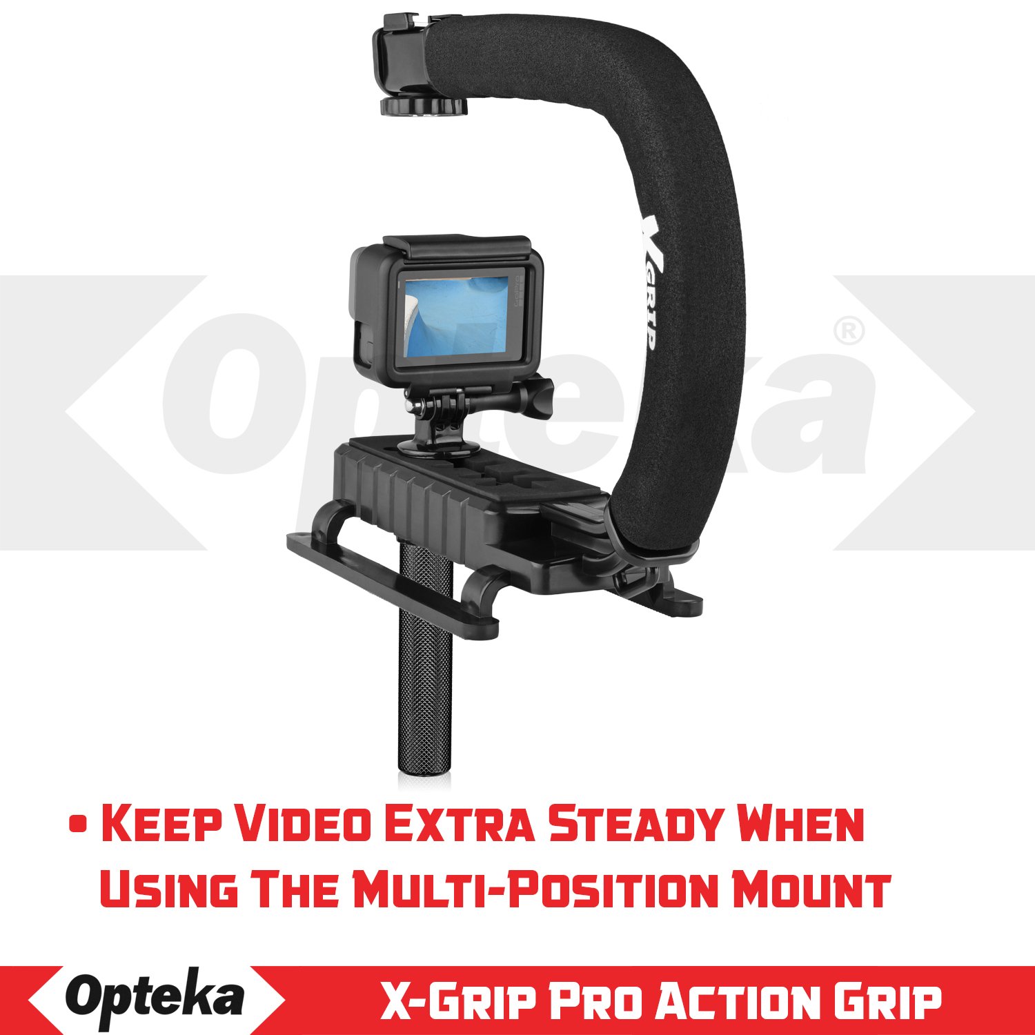 Opteka X-Grip H-MOD Professional Stabilizing Handle for GoPro Action Cameras (Black)