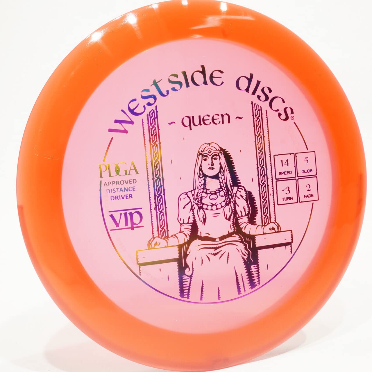 Westside Queen (VIP) Distance Driver Golf Disc, Pick Color/Weight [Stamp & Exact Color May Vary] Pink 173-174 Grams
