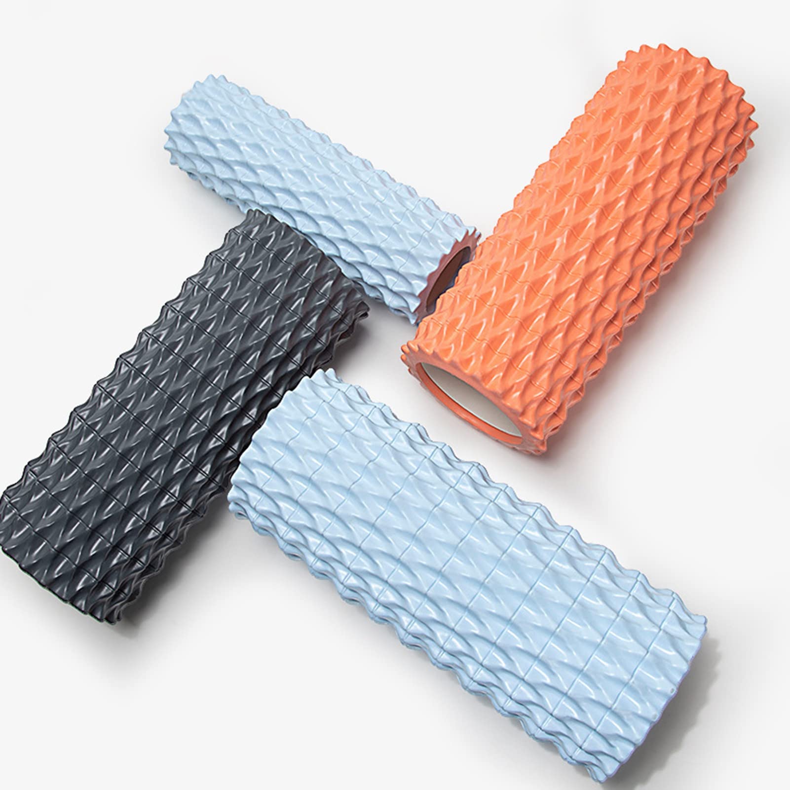 Wharick Yoga Foam Roller Massage Exercise EVA Fitness Round Roller Physical Therapy for Back Pain, Legs Sports Orange