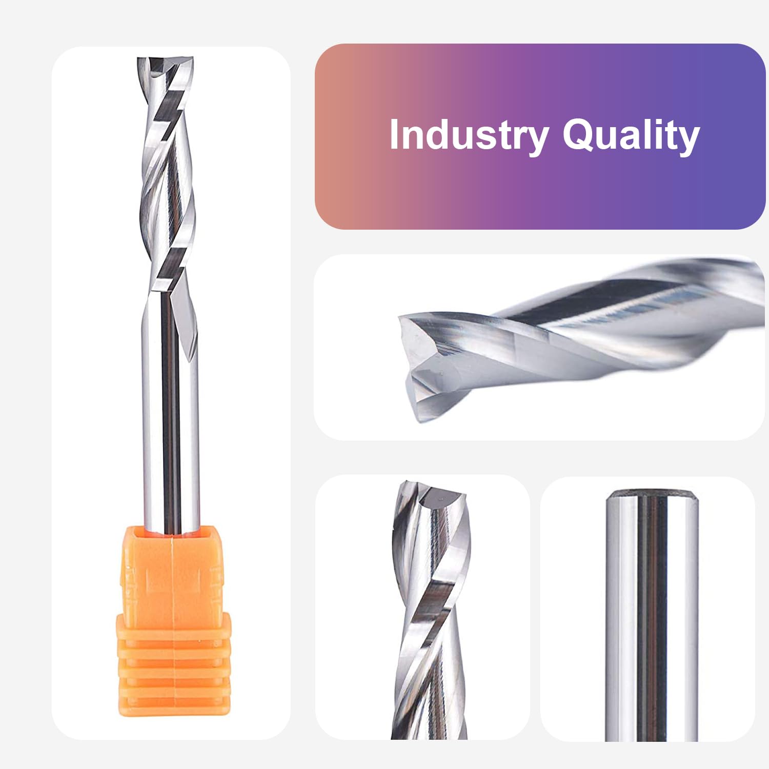 SpeTool Spiral Upcut Router Bit 1/4 inch Shank 1/4 inch Cutting Diameter Solid Carbide End Mill CNC Rourer Bits for Woodworking Wood Carving Tool