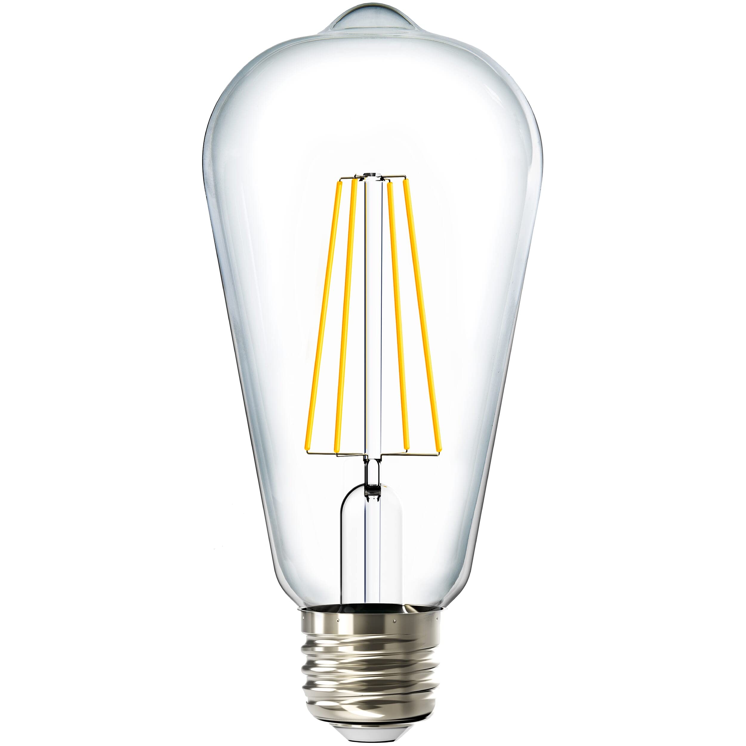 Sunco 60W Vintage LED Edison Bulbs Equivalent 8.5W CRI92 800 Lumens, Dimmable ST64 Filament 4000K Cool White E26 Medium Base Light Bulbs High Brightness Clear Glass Waterproof UL