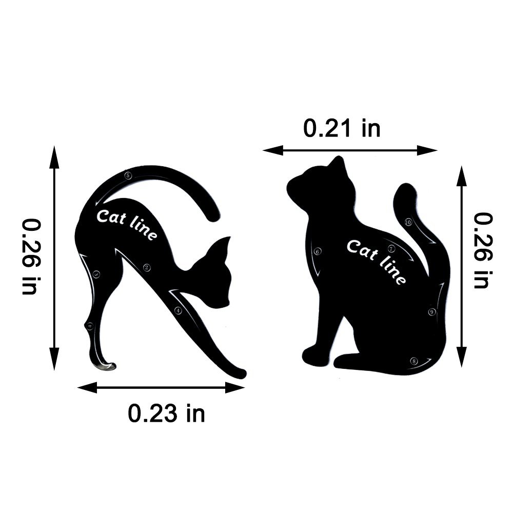 TailaiMei Eyeliner Stencils, Matte PVC Material Smoky Eyeshadow Applicators Guide Template Tool
