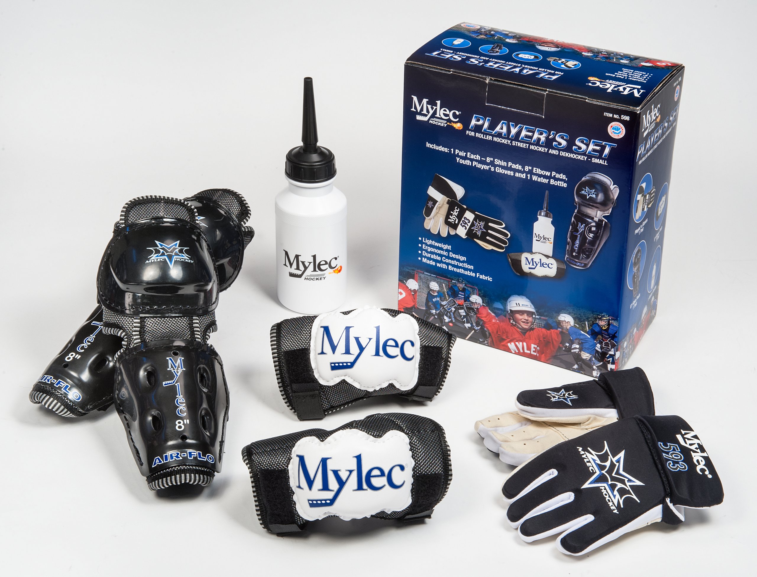 Mylec Player's Set, Black/White/Blue, Medium