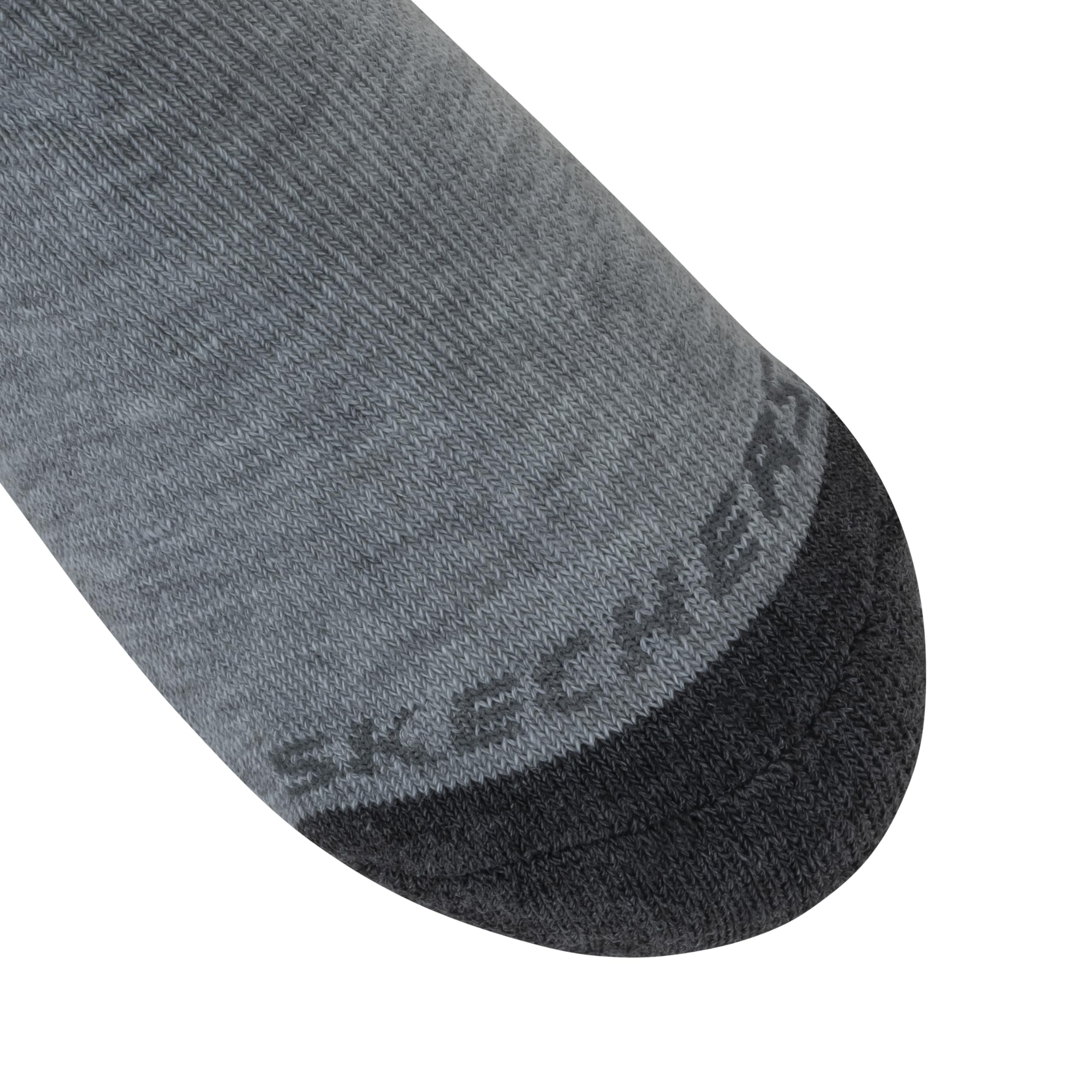 Skechers boys Skechers Boys' 10 Pack No Show Running Socks, Gray, 9 11 US
