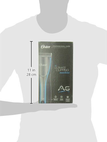 Oster A6 Cool Comfort Heavy Duty Pet Grooming Clippers with Detachable CryogenX #10 Blade, 3 Speed, Aqua Sky (078006-000-000),Black,1.75 x 1.88 x 6.90 inches
