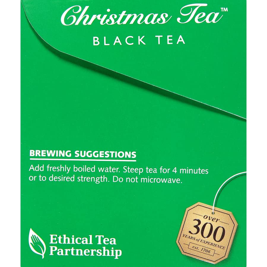 Twinings Christmas Tea - Black Tea Blended with Spicy and Aromatic Clove and Cinnamon, Tea Bags Individually Wrapped, 20 Count Ea (Pack of 2)