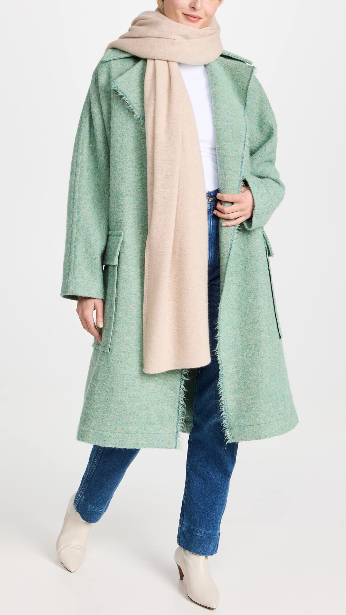 White + Warren Women's Cashmere Travel Wrap, Toffee Heather, One Size