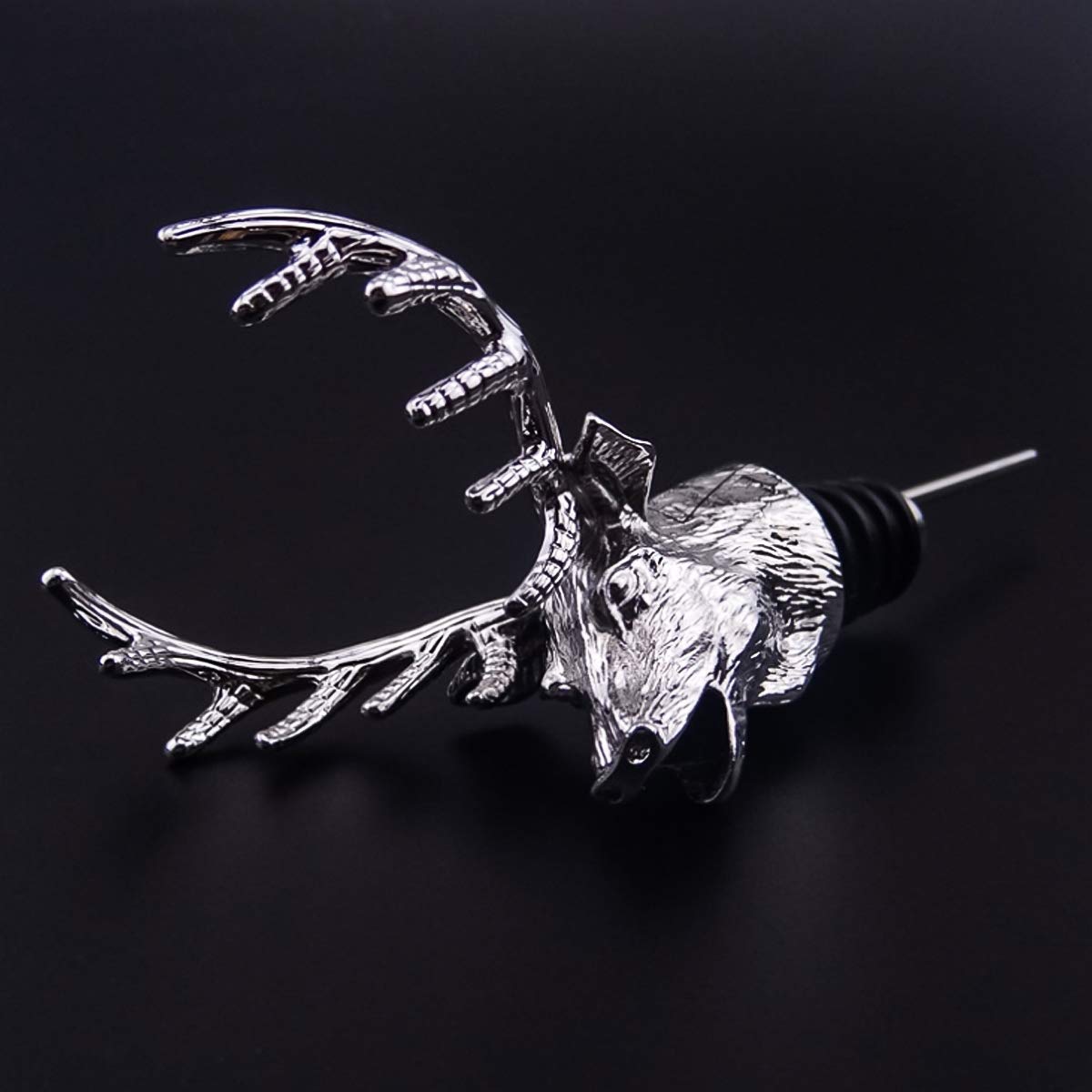 Yinuoday Wine Pourer Aerator, 3D Deer Animal Head Shape Wine Aireators Pourer Spout Silicone Stopper Gift for Wine Lovers