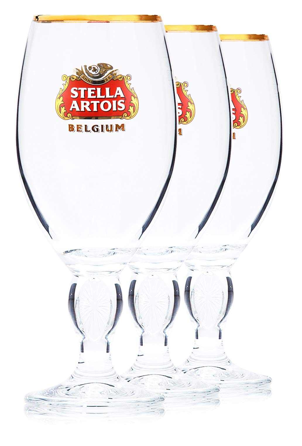 Tanwater Stella Artois - Juego de 3 vasos de cerveza (tamaño grande, 40 cl)