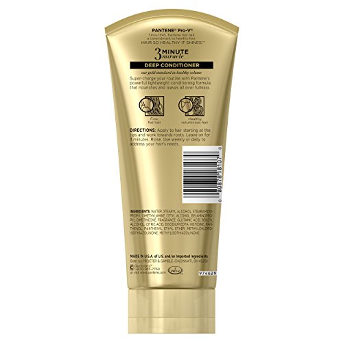 Pantene 3 Minute Miracle Treatment 6 Oz Sheer Volume Deep Conditioner (Pack of 3)