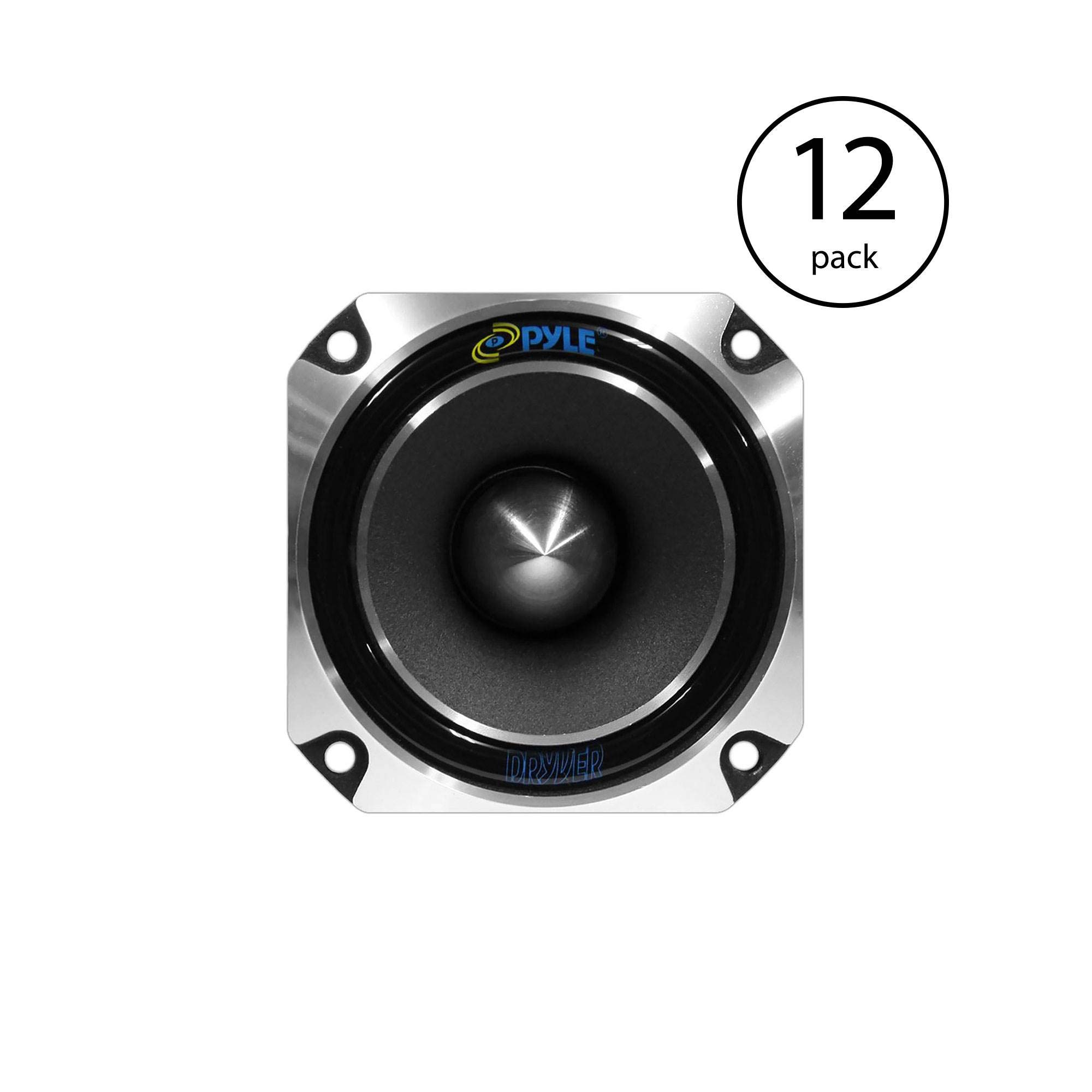 Pyle Pro Dryver 1 Inch 300 Watt Heavy Duty Titanium Super Car Tweeter (12 Pack)