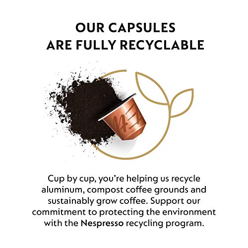 Nespresso Capsules OriginalLine, Ethiopia Master Origin ,Mild Roast Coffee, 50-Count Espresso Coffee Pods, Brews 1.35oz