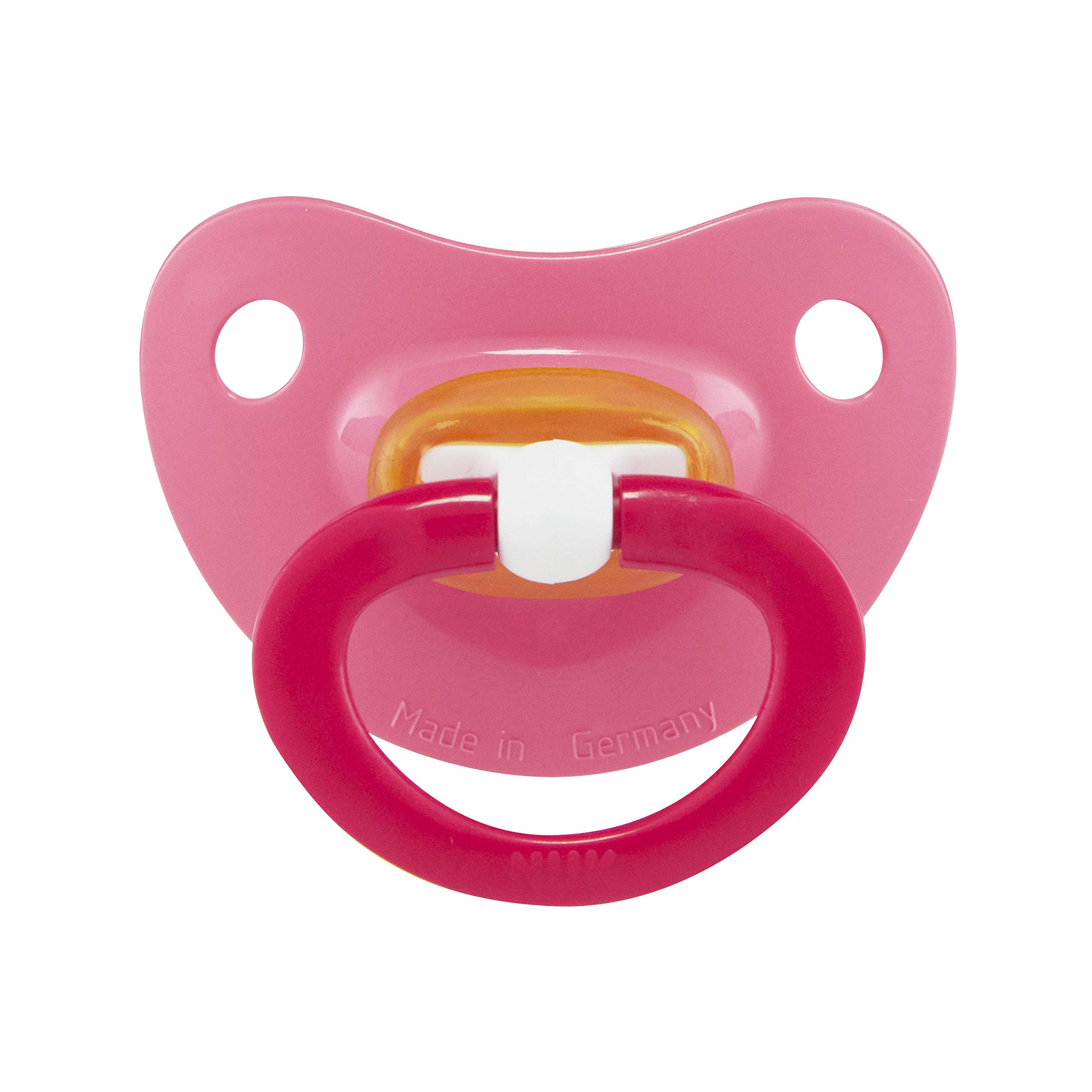 NUK Latex Orthodontic Pacifiers, Girl, 0-6 Months, 2-Pack, 0-6 Months (Pack of 2)