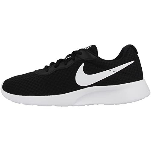 Nike Womens Tanjun Black/White-Barely Volt-Black 7.5