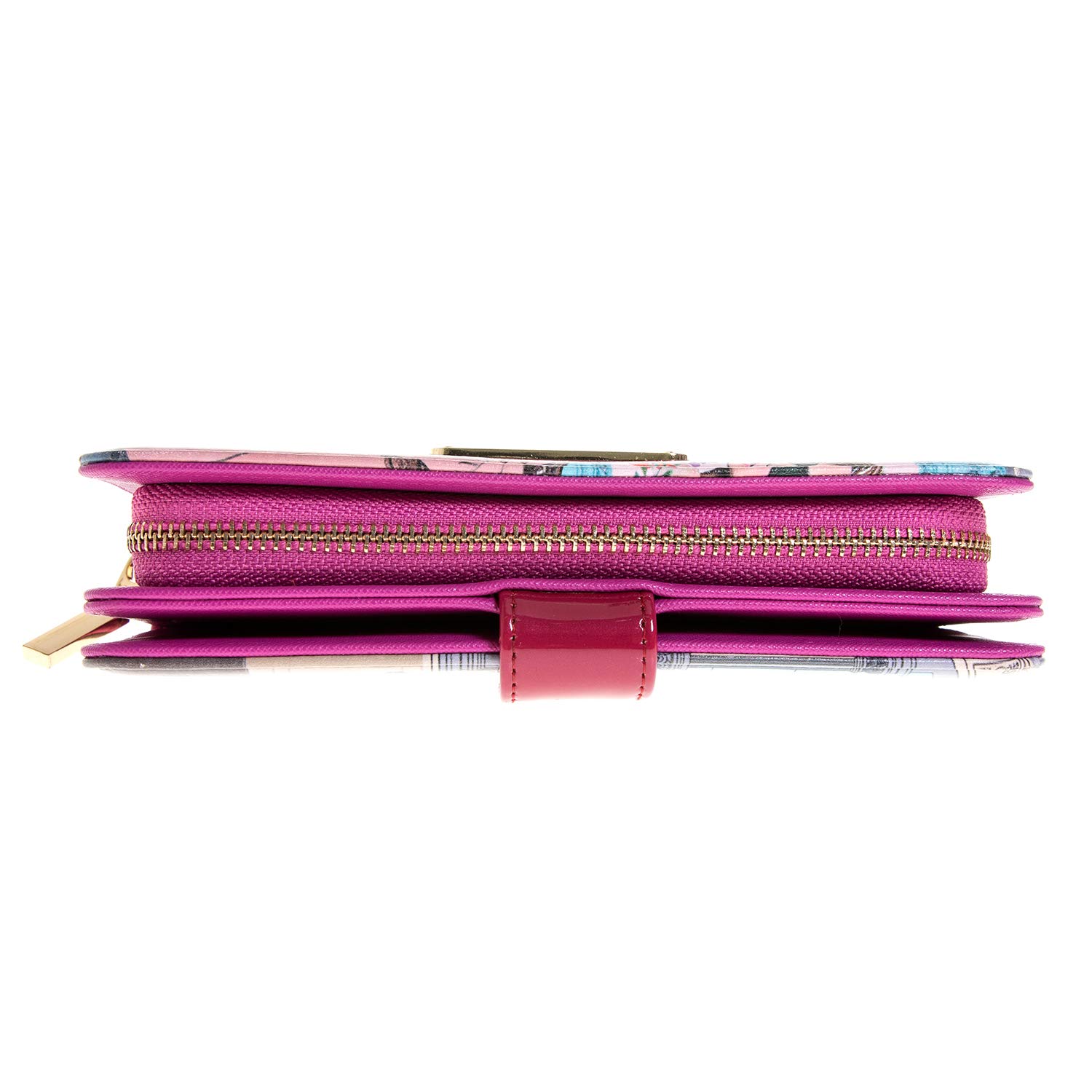 Nicole Lee Color and Style Mini Clutch Wallet with Exclusive Print and Detachable Bracelet Wristlet and RFID Blocking (Ara Loves Morning Coffee)