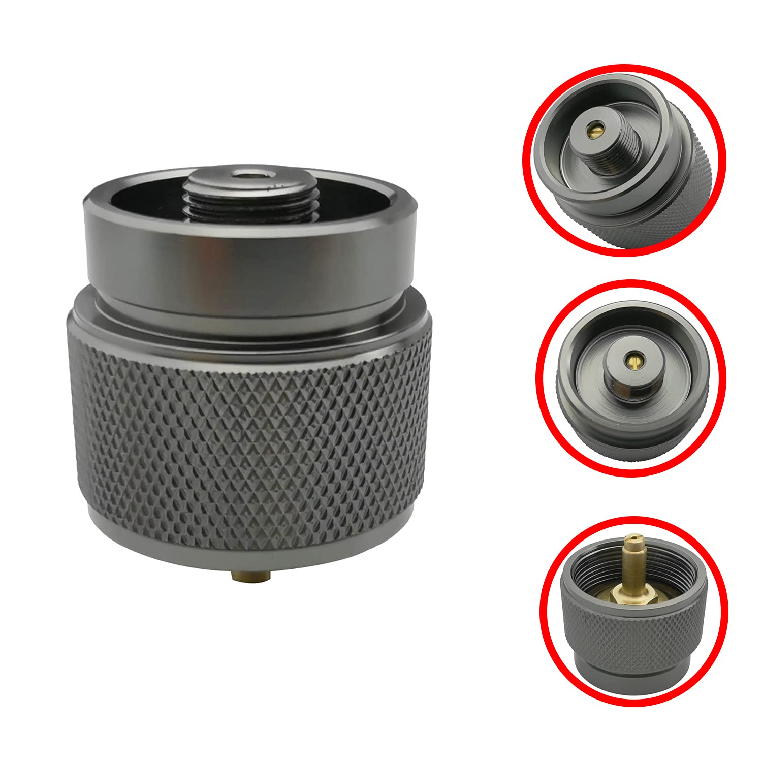 Sunlevo Camping Stove Adapter Backpacking Stove Adapter for Propane LPG Canister Adapter with Automatic Shutdown Function Propane Small Tank Input EN417 Lindal Valve Output