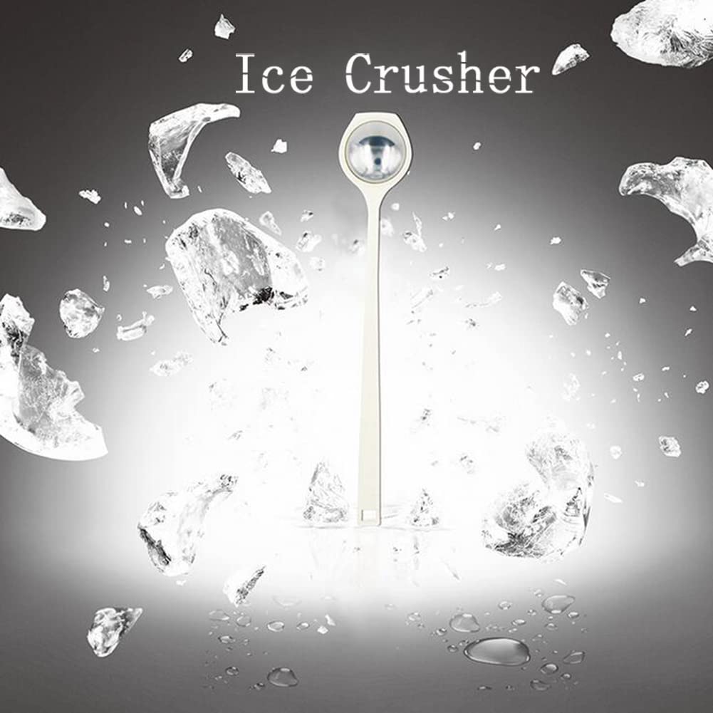Yueya 2 Pcs Ice Cracker Ice Hammer Ice Mallet Tool Ice Tapper Ice Mallet Crusher for Cocktails, Crushed Ice, Drinks, Party, Kitchen (Black)