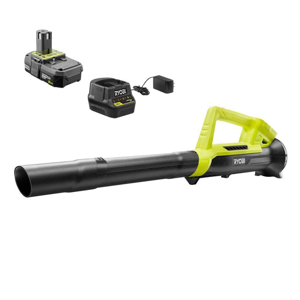 RYOBI ONE+ 90 MPH 200 CFM 18-Volt Lithium-Ion Cordless Leaf Blower - 2.0 Ah Certified RECONDITIONED