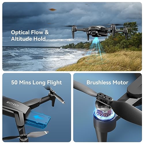 RC Viot GPS Drone with Camera for Adults 4K with Brushless Motors, Auto Return Home, Long Flight Time and Distance,5G WIFI Transmission, Smart FPV Drone RC Quadcopter for Beginners Kids (Under 250G)