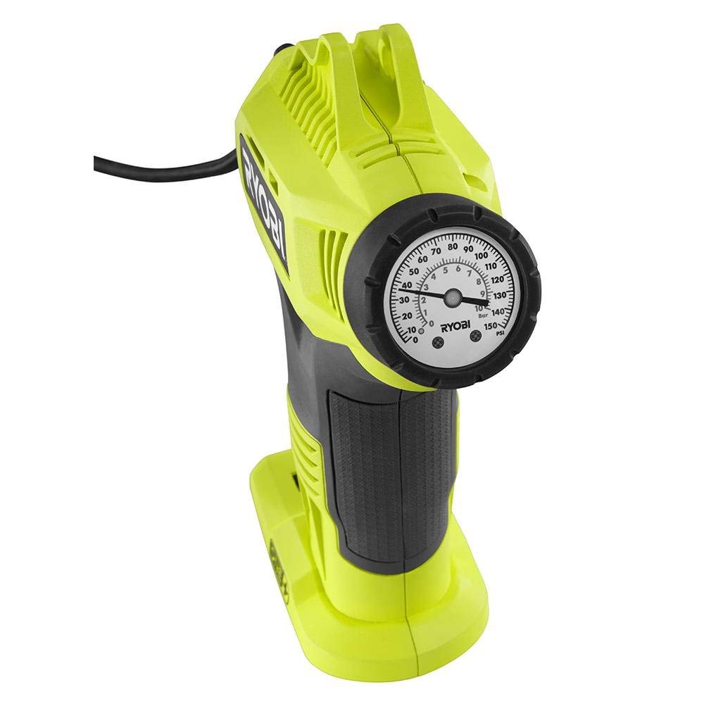 RYOBI P737 18-Volt ONE+ Cordless Power Inflator with P108 18-Volt ONE+ Lithium-Ion 4.0 Ah Lithium+ High Capacity Battery