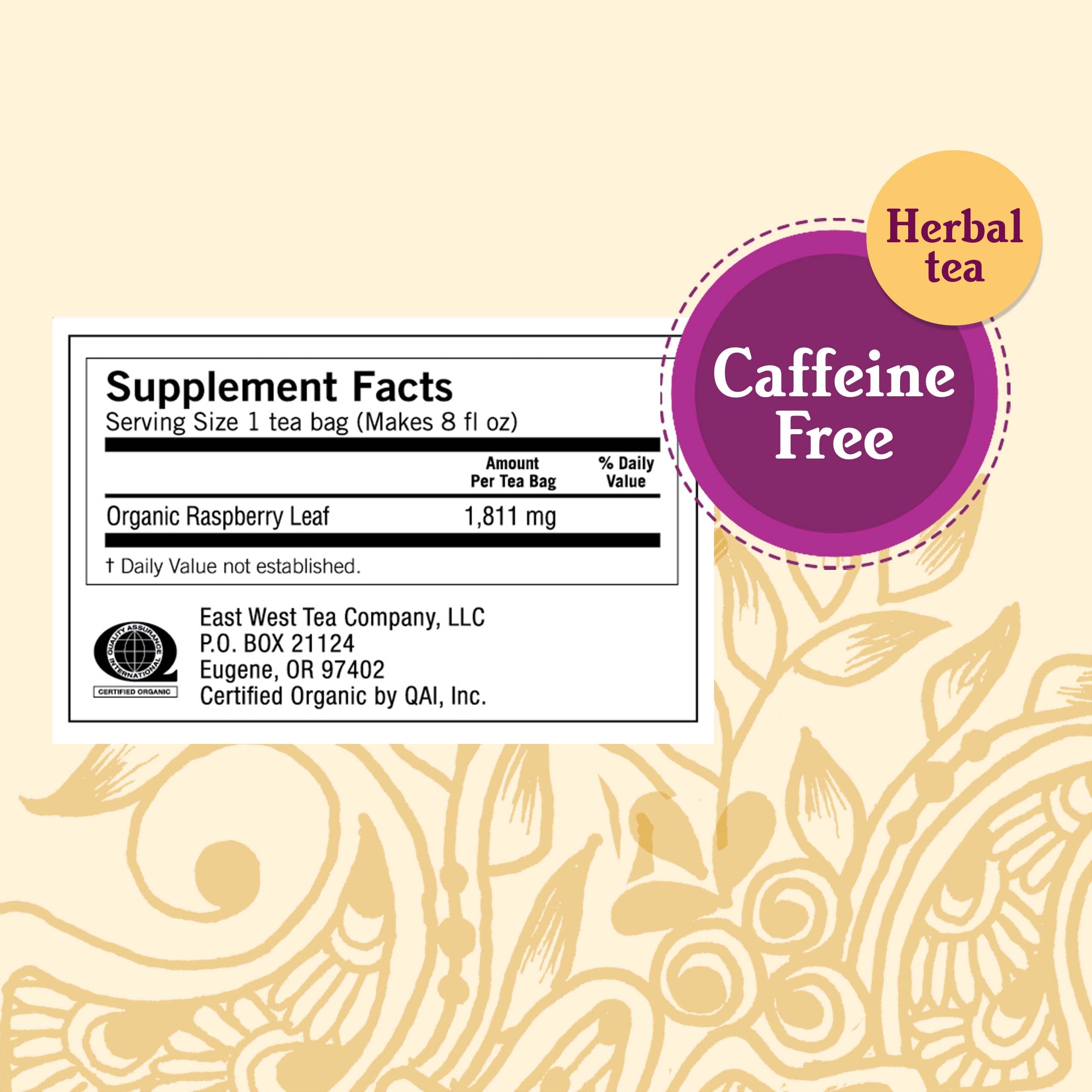 Yogi Tea - Raspberry Leaf Tea (6 Pack) - Supports the Female System - Uterus Support for Pregnancy and Menstruation - Caffeine Free - 96 Organic Herbal Tea Bags