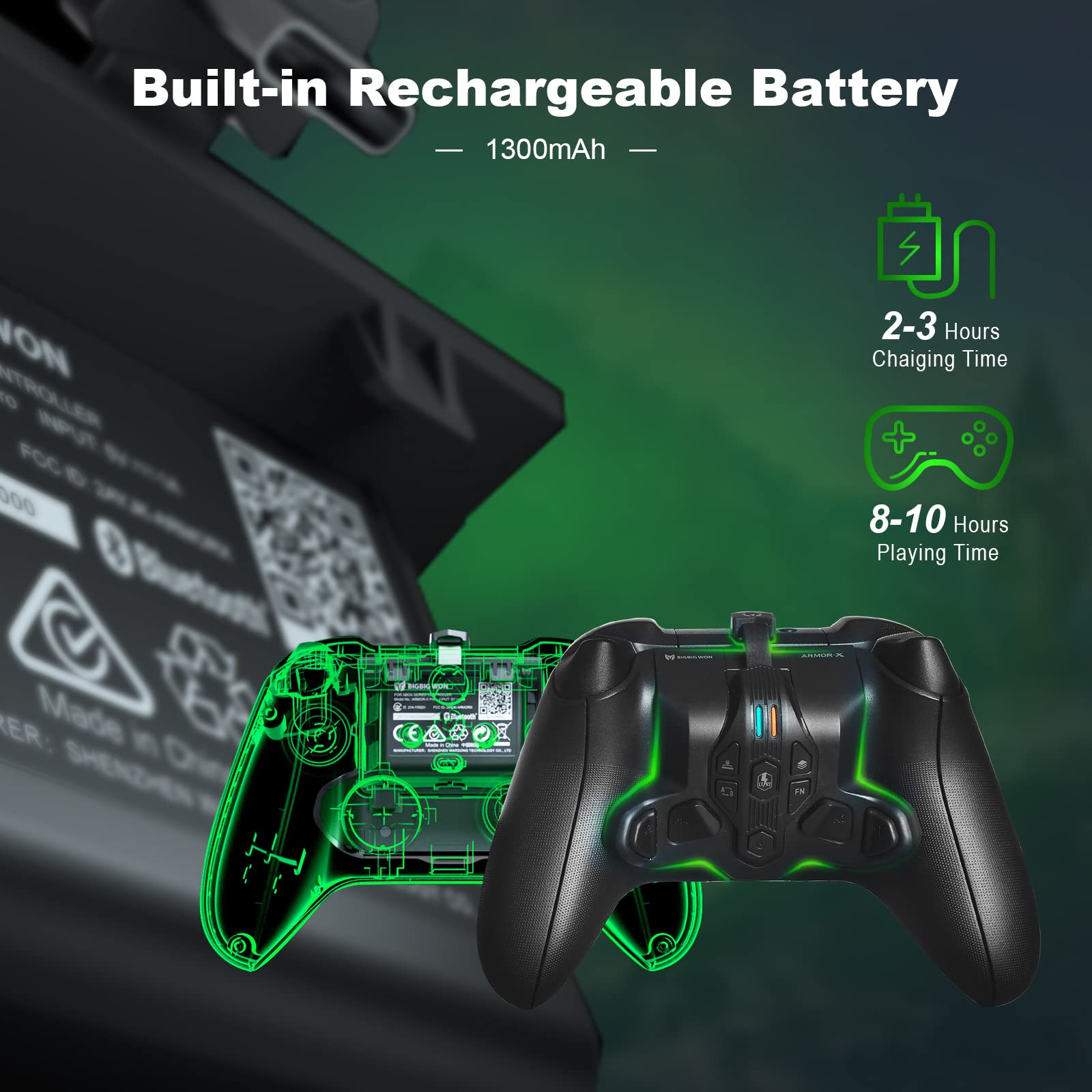 Wireless Back Button for Xbox Series X/S Controller, Controller Paddles Attachment Support Xbox Series X/S|Xbox One|Switch|PC/P4 Platform,(Black) Standard Version