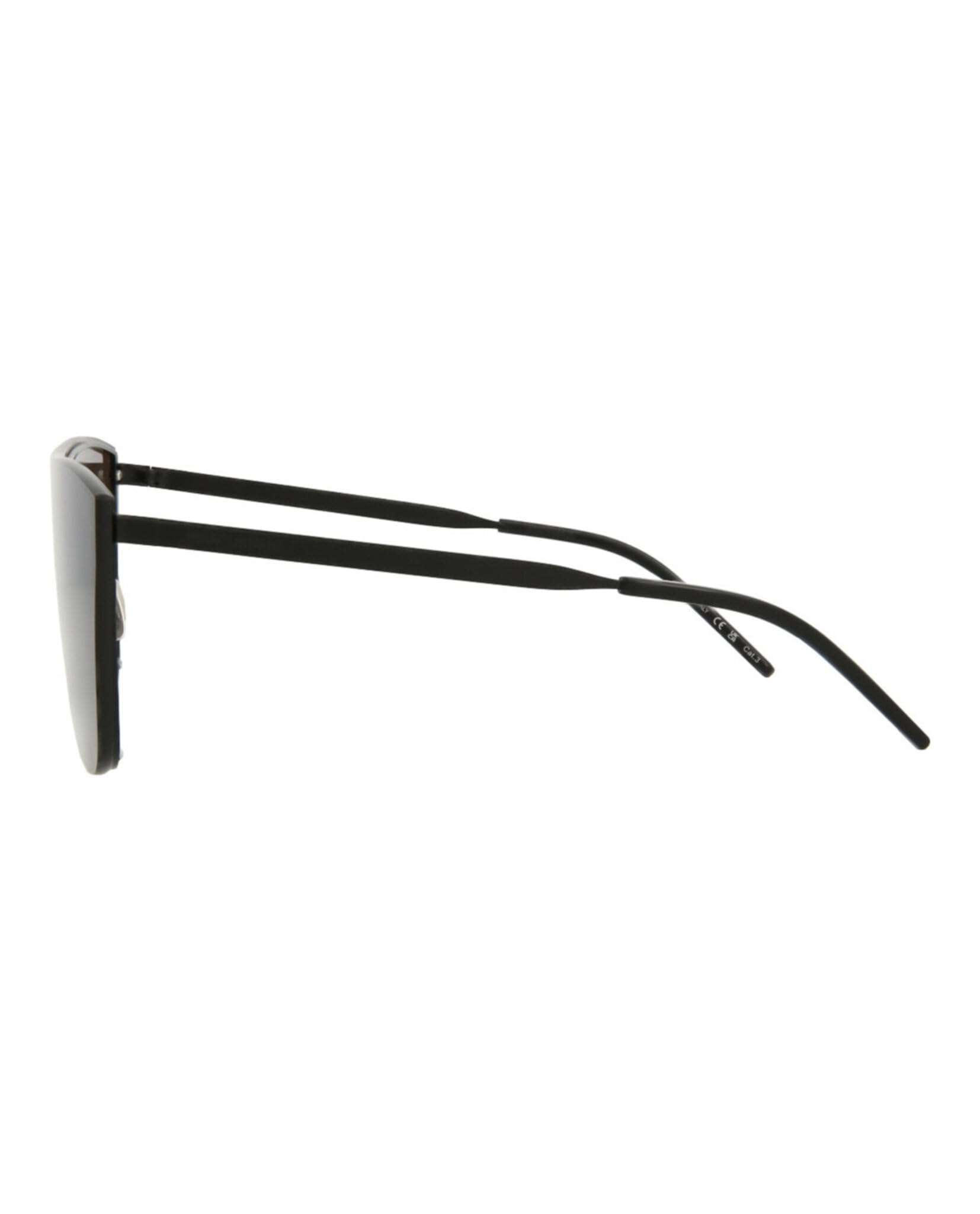 Saint Laurent Shield/Wrap Sunglasses Black Black Black Luxury Eyewear Made In Italy Metal Frame Designer Fashion for Everyday Luxury