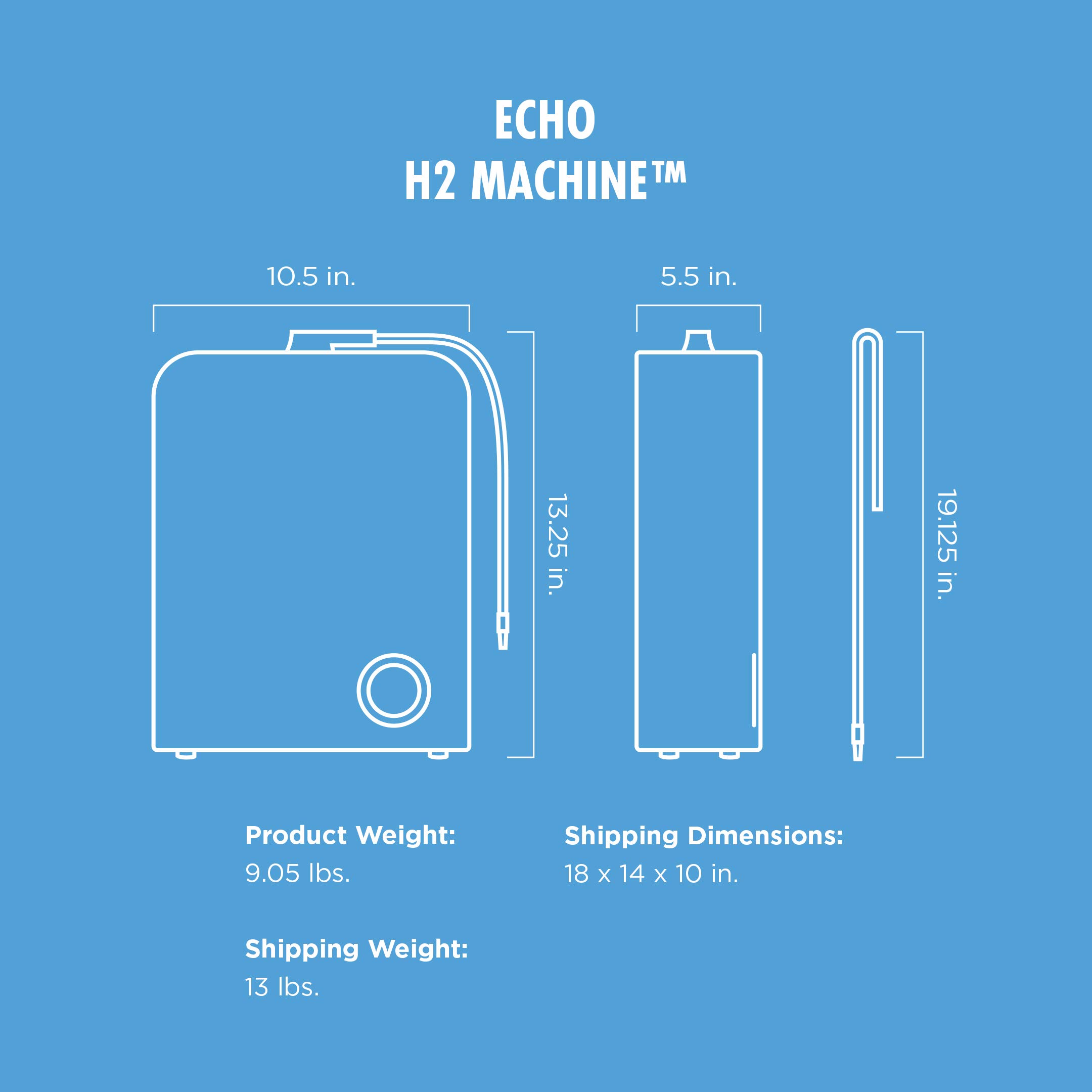 Synergy Science Echo H2 Hydrogen Water Machine - Hydrogen Water & Filtered Water - Immune Support