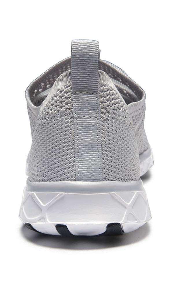 SUOKENI Women's Quick Drying Slip On Water Shoes for Beach or Water Sports LightGray.,Size:US 8/EU 39