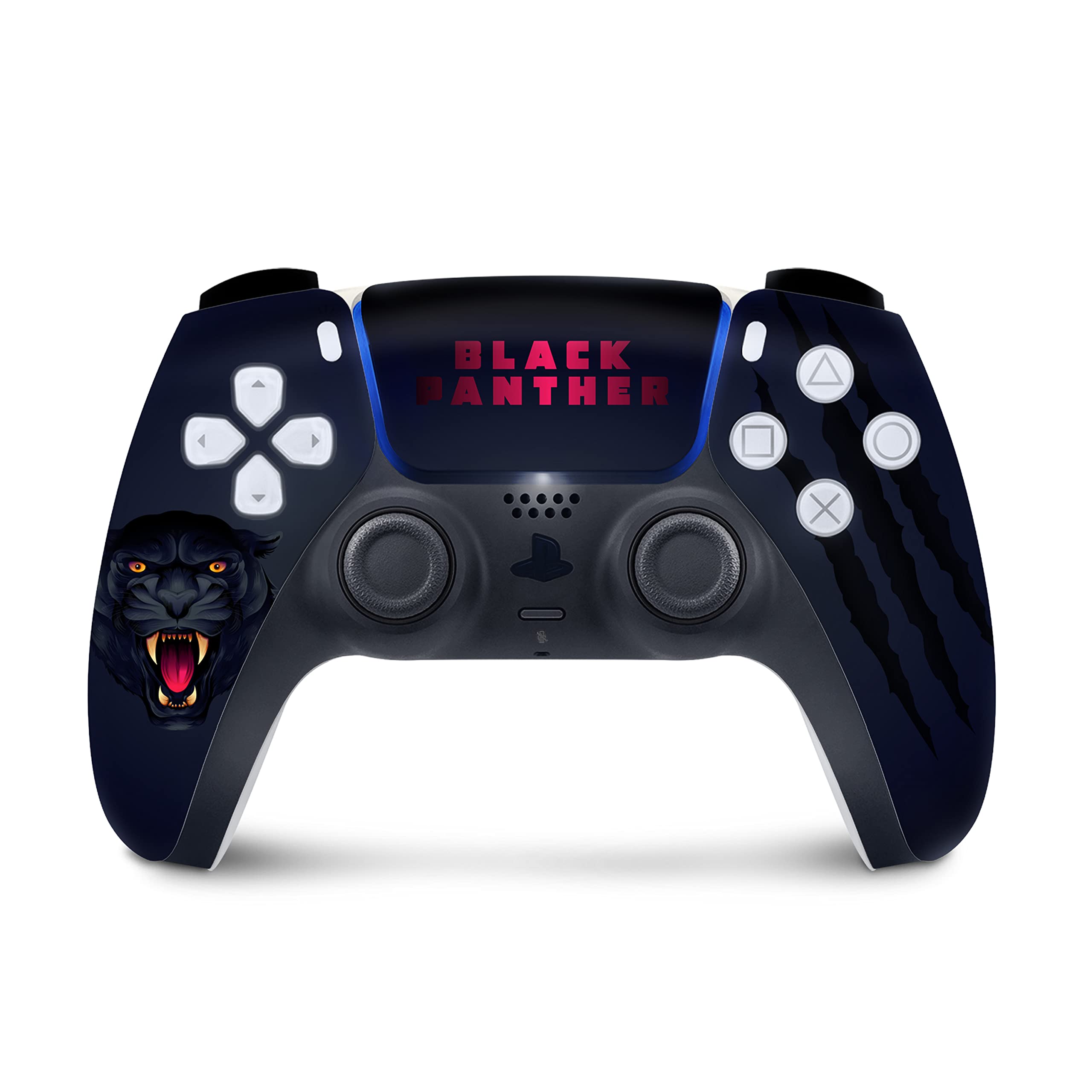 PS5 Black Panther Skin for Ps5 skin PlayStation 5 Console skin and 2 Controllers, Black ps5 skin Vinyl 3M - Full wrap ps5 Cover Decal,ps5 Stickers (Disk Edition)