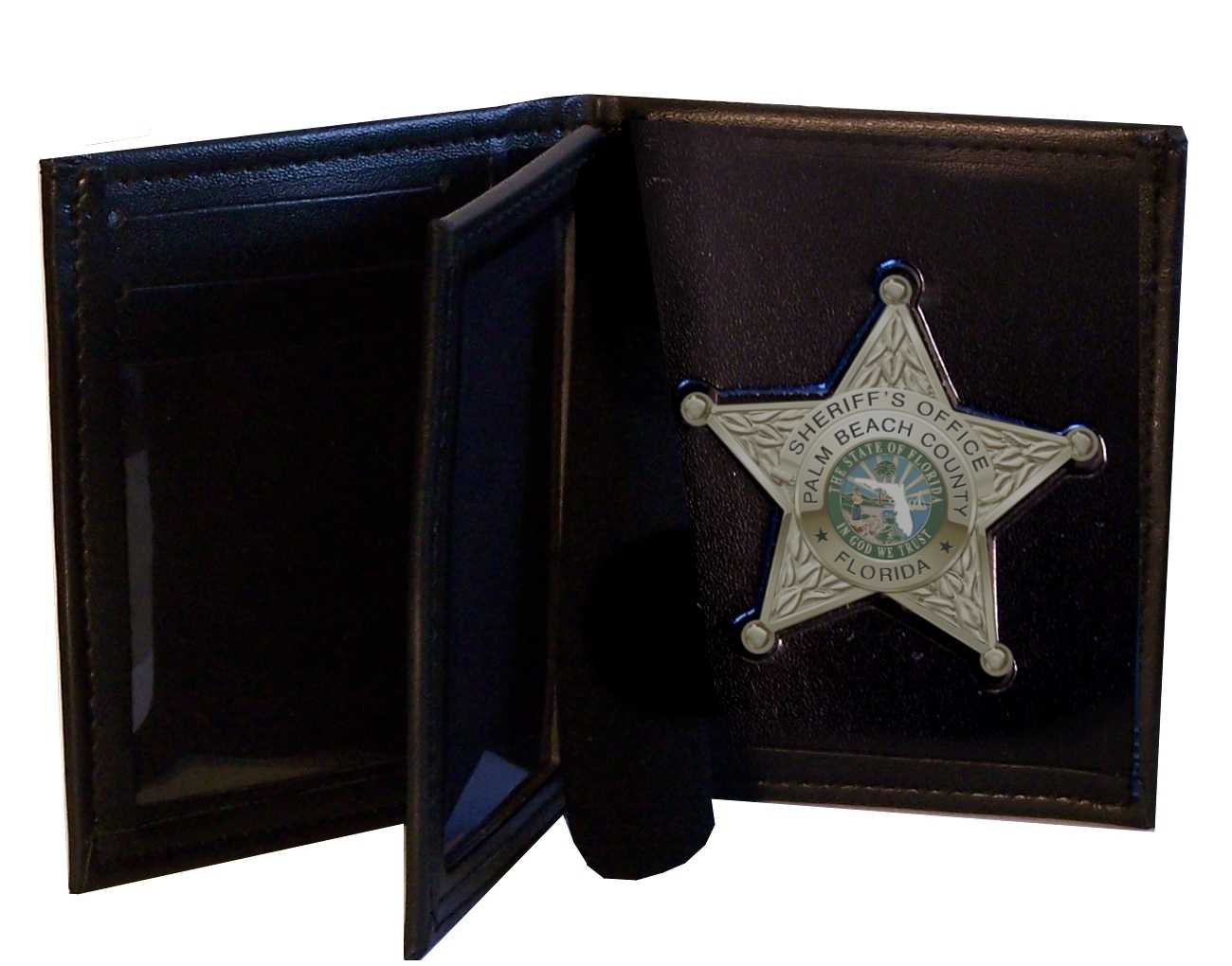 Perfect Fit Shield Wallets Florida Sheriff Five-point Star Hidden Badge Wallet (Cutout PF185 2.7 inches tall)