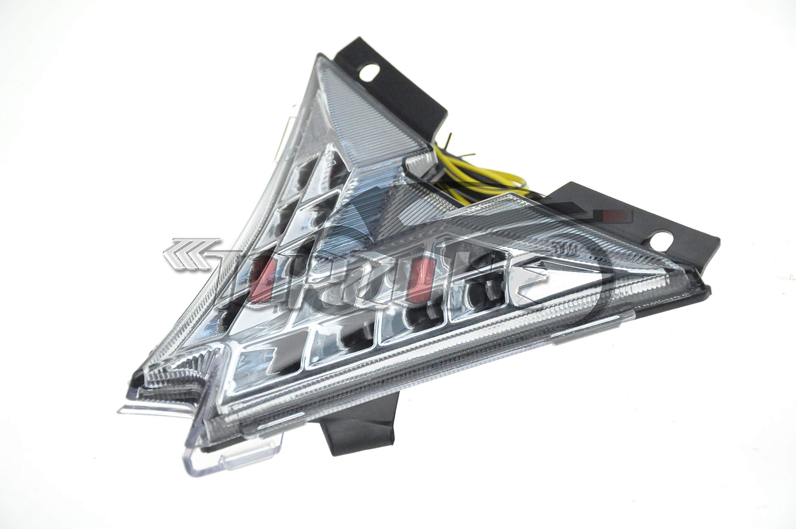 TOPZONE LED Brake Tail Light Integrated Turn signal Function Fit for APR-ILIA 2012-2016 CAPONORD 1200 (Transparent)