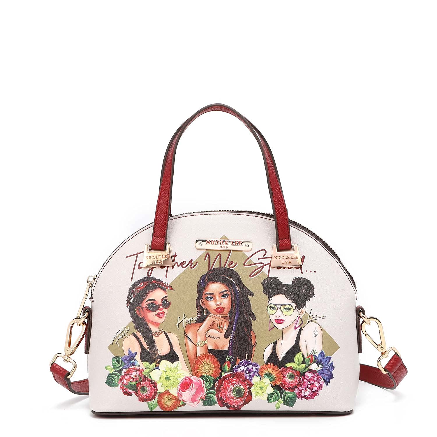 Nicole Lee Together We Stand 3 Piece Set (Shopper, Dome Crossbody, Pouch)