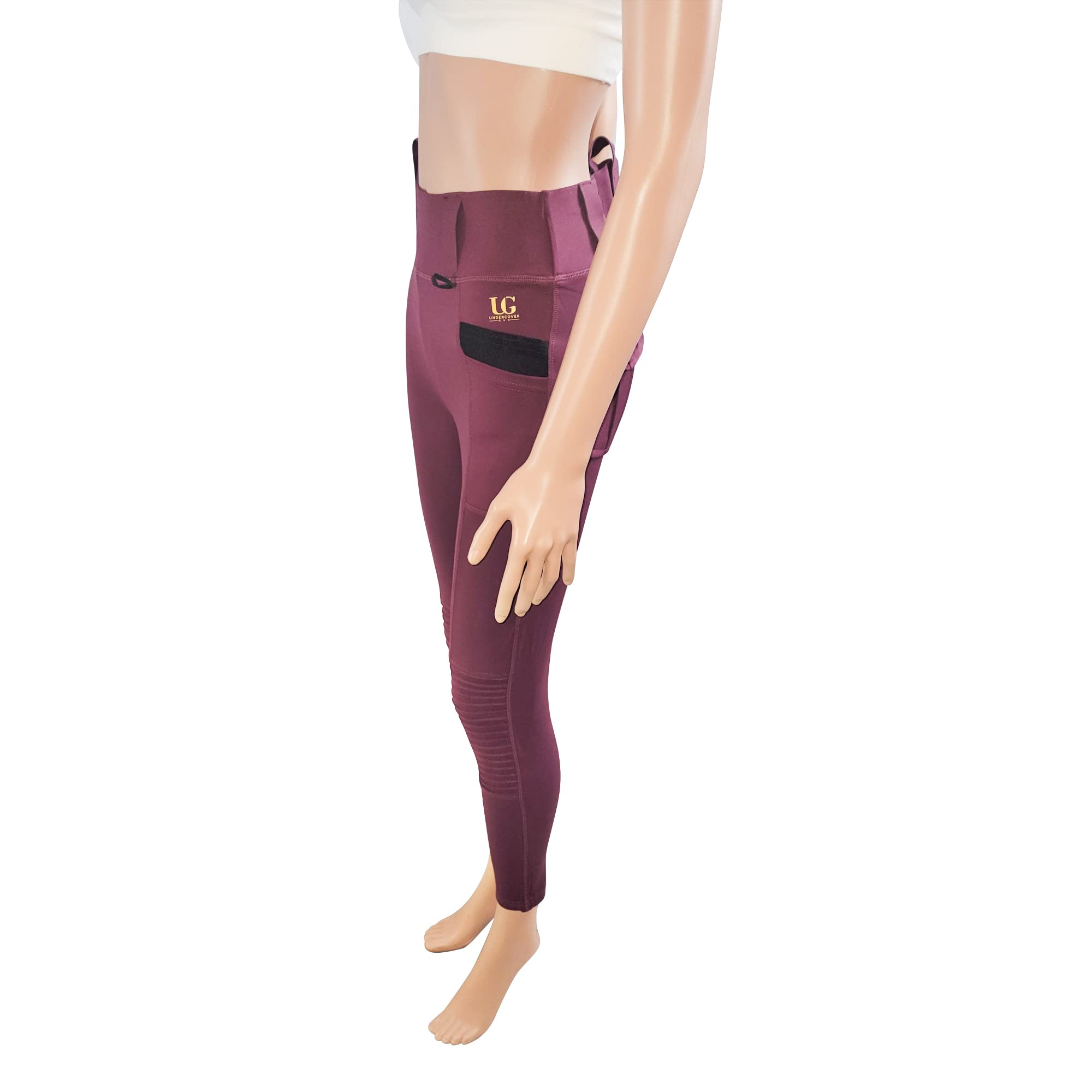 UB Undercover Gun Conceal Carry Legging Women (as1, Alpha, l, Regular, Long, Black)