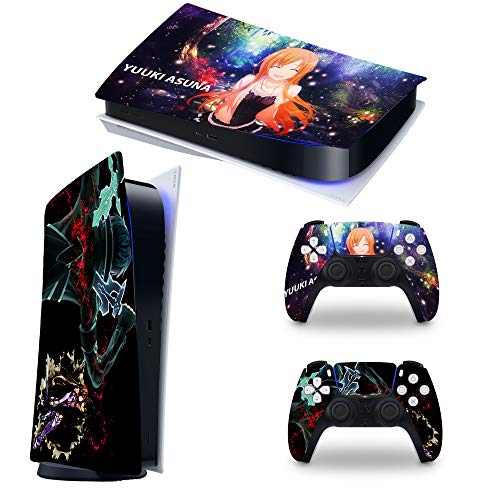 SA Online Anime - PS5 Standard Edition Skin Console - PS5 Standard Edition Controller Skin Cover Vinyl Decal Protective