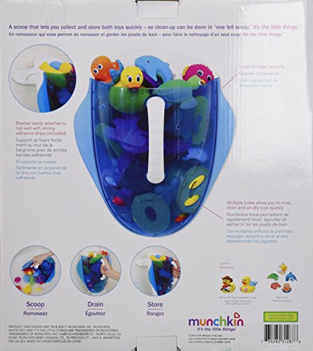 Munchkin® Scoop Drain and Store Bath Toy Organizer, Blue