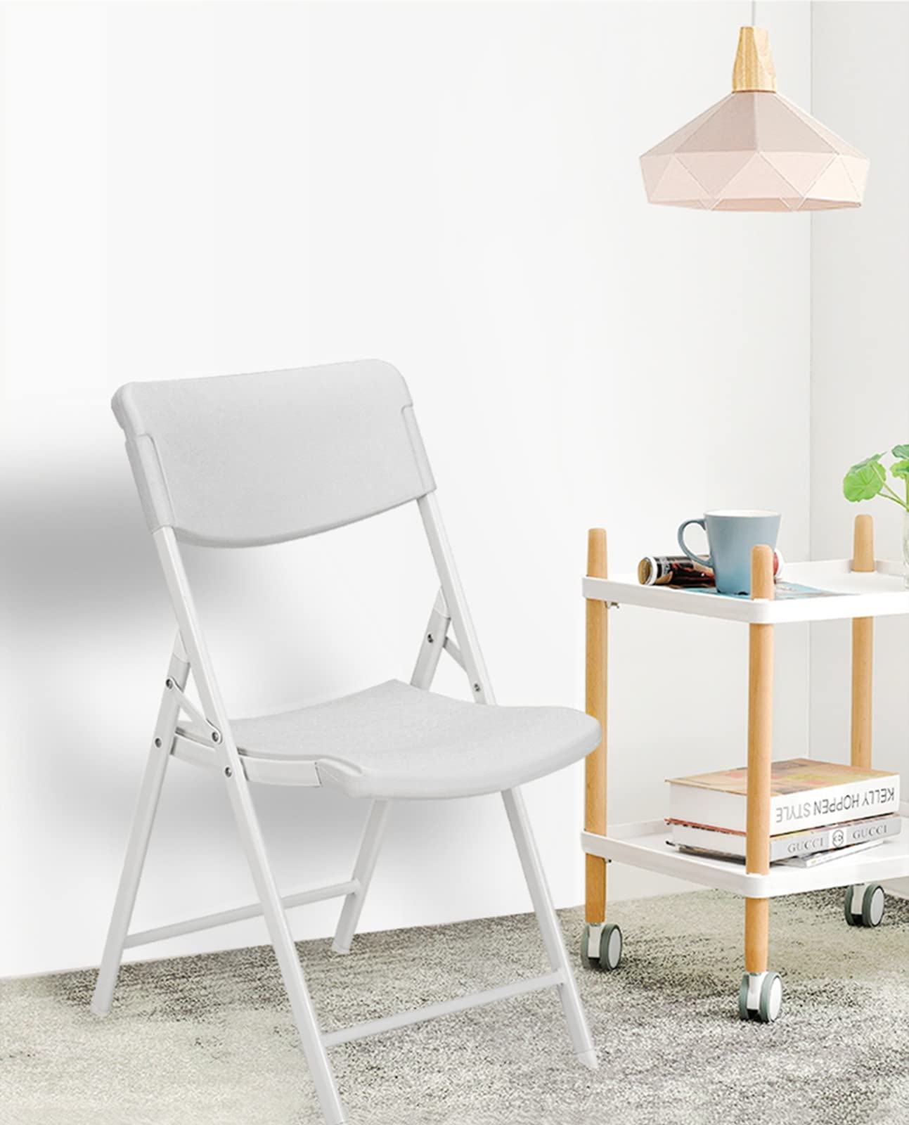 XELDEC Home Folding Chair Conference Leisure Dining Chair Office Plastic Backrest Chair Portable Simple