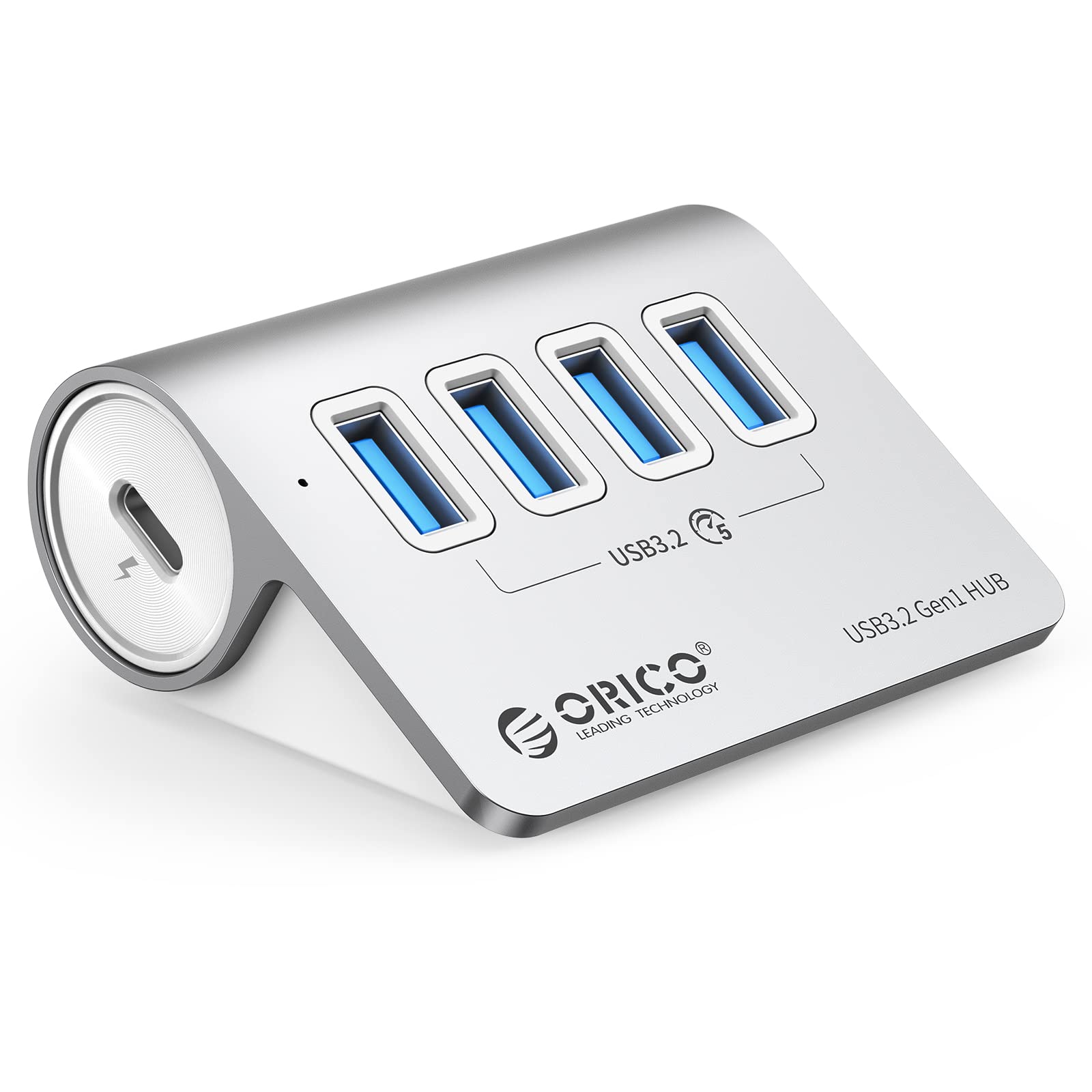 ORICO 4 Port USB 3.0 Unibody Aluminum Portable Data Hub with 3.3ft Extension Cable for MacBook Pro/Mini, iMac, XPS, Surface Pro, Notebook PC, USB Flash Drives, Mobile HDD - Space Gray