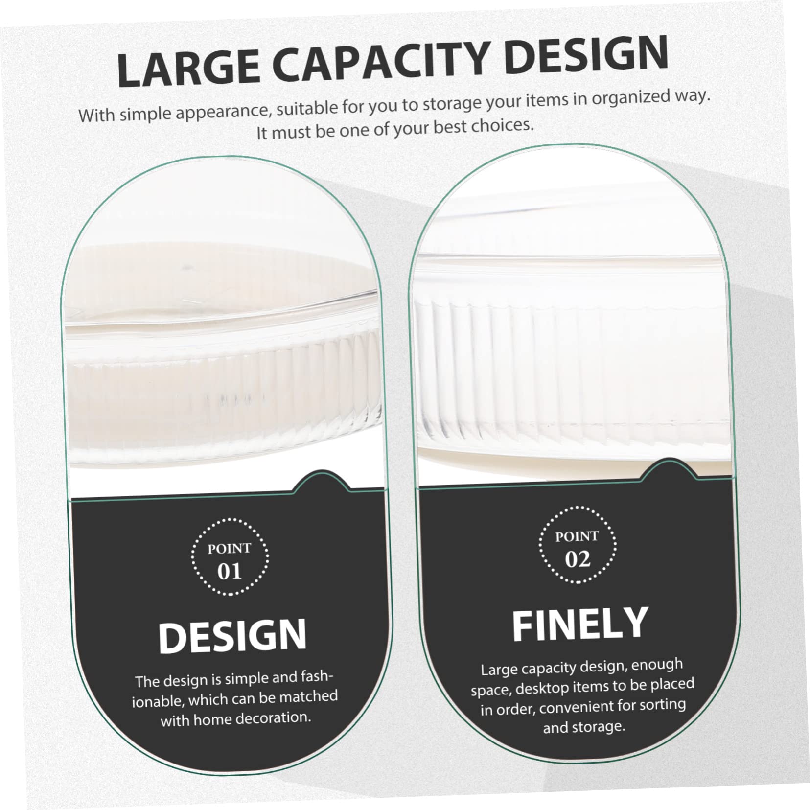Zerodeko 3pcs rotatable Tray Plastic Trays for Food Plastic Food Tray Rotating Storage Rack Fridge Organizer for Refrigerator Seasoning Rotating Tray for Makeup Plastic Round Makeup Tray
