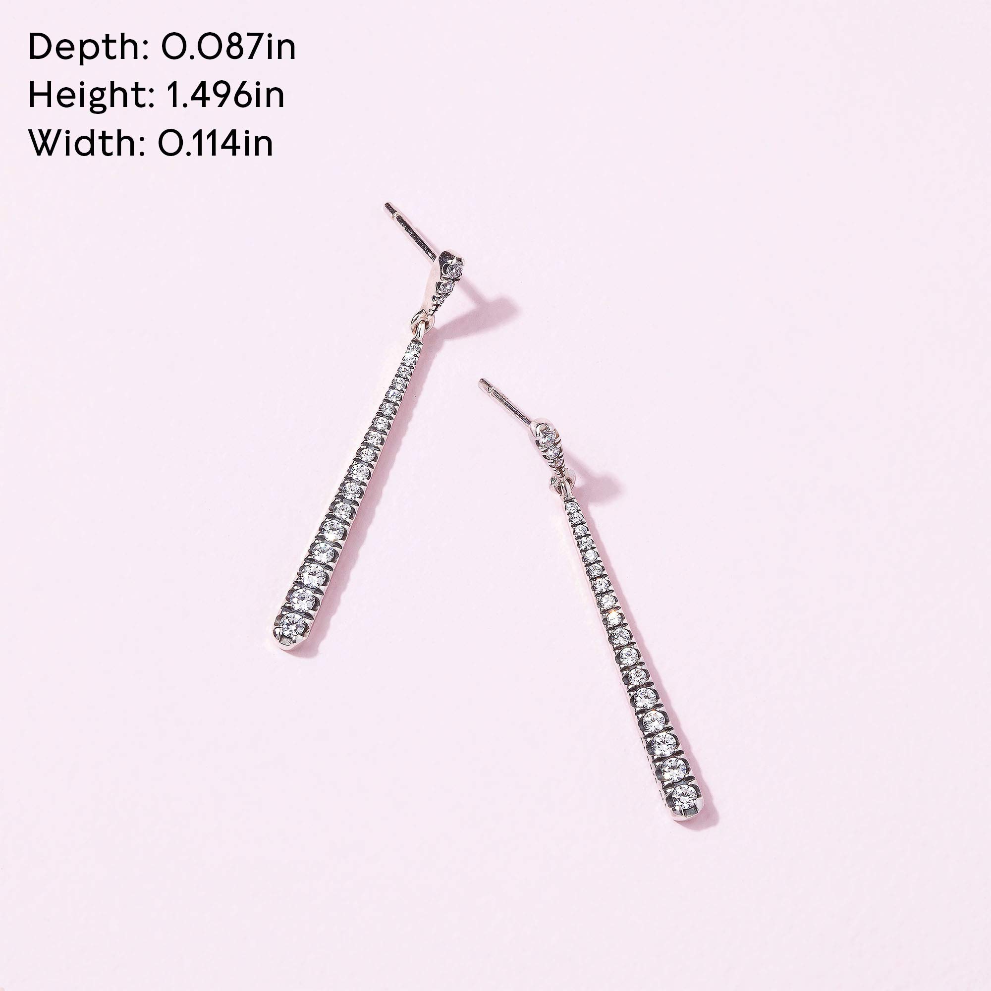 Pandora Jewelry Sparkling Stones Hanging Cubic Zirconia Earrings in Sterling Silver