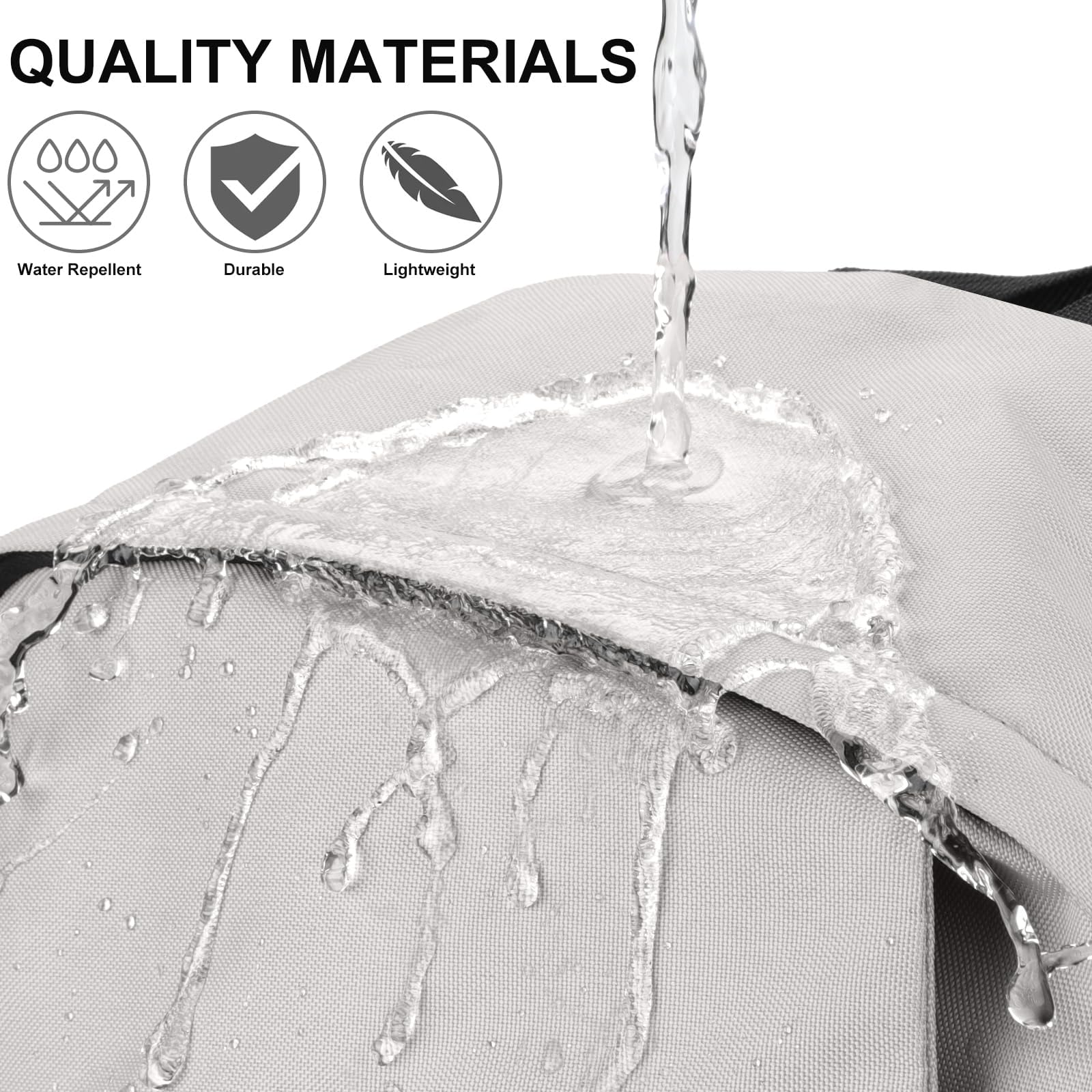 REAWUL Lightweight Backpack for School,Laptop Backpack for Men Women Water Resistant Travel Rucksack with Bottle Side Pockets(Grey)