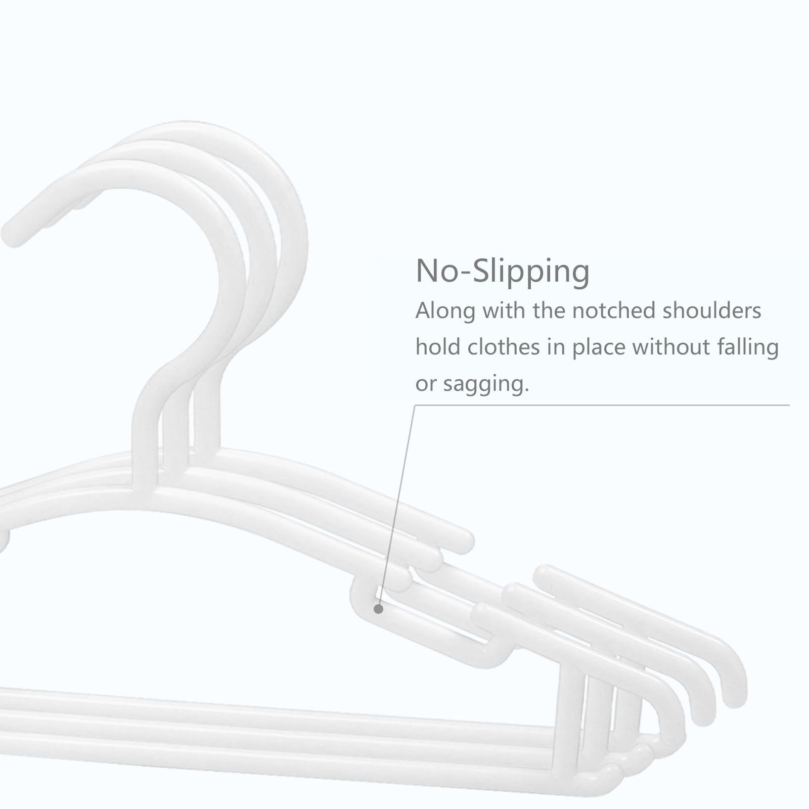 Plastic Kids Hangers Baby Hangers 60 Pack White Baby Clothes Hangers Bulk Kid Hangers Toddler Hangers Infant Hangers for Closet