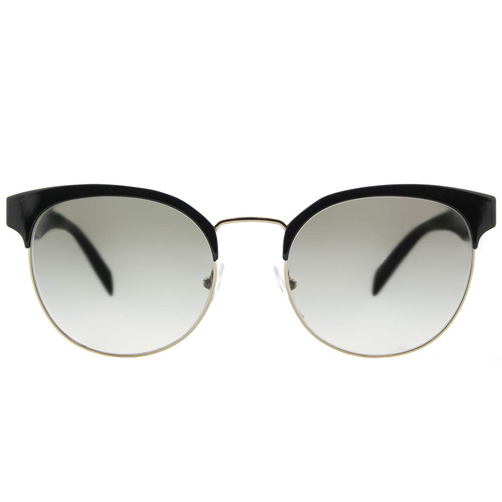 Prada Unisex 0PR 61TS Sunglasses, Black/Pale Gold/Grey Gradient, 54mm