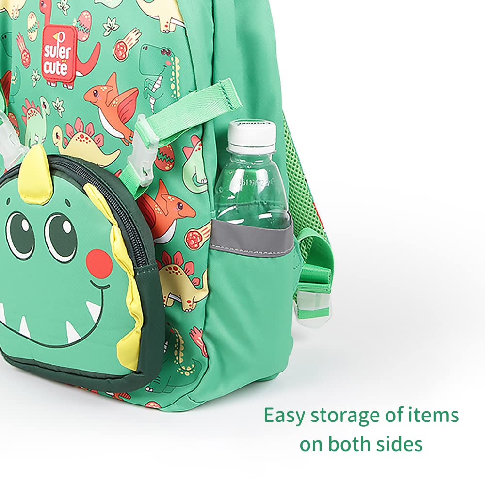 Supercute Dinosaur Toddler Backpack, Lightweigh Kids Preschool Schoolbag 2 in1 Backpack Set for Boys Girls