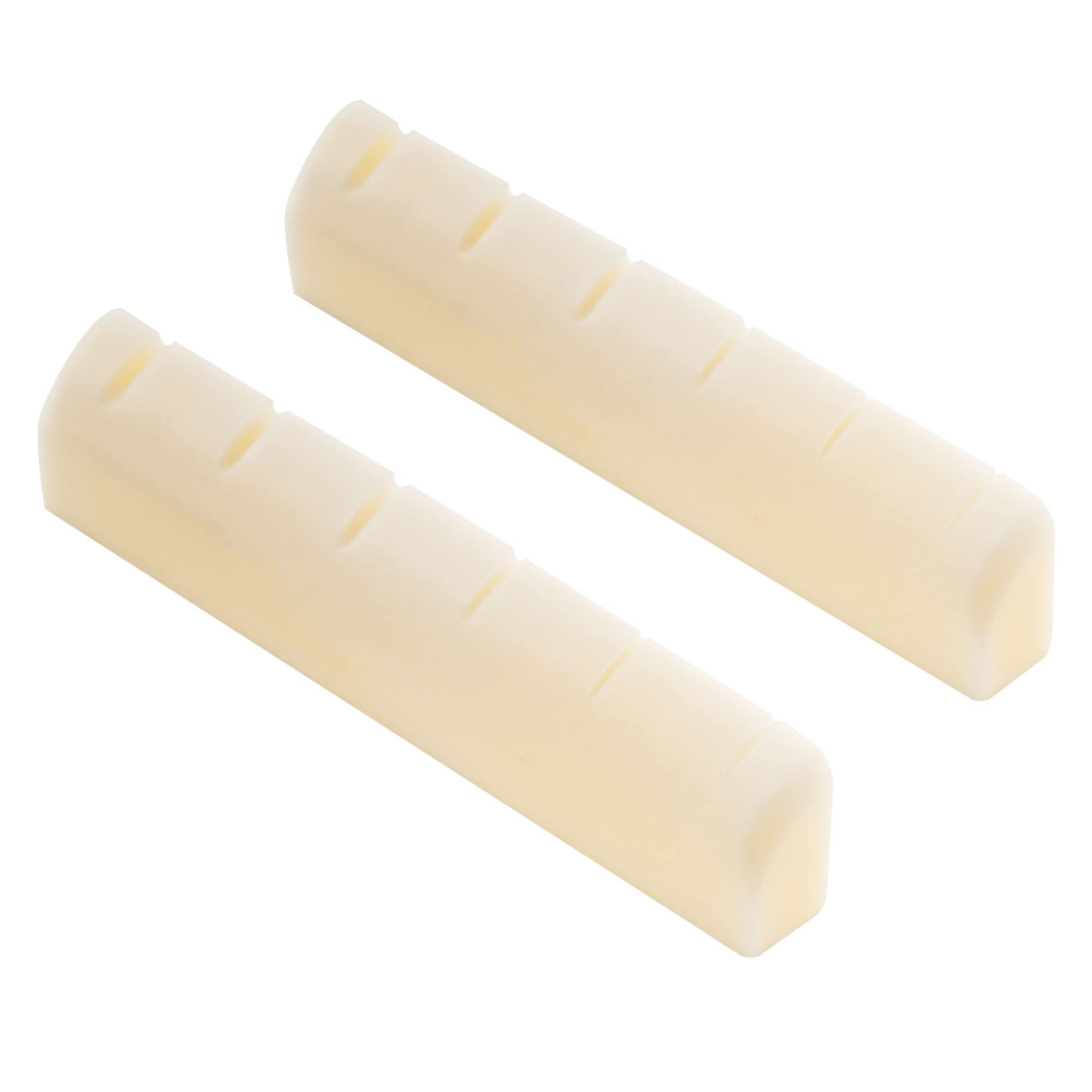 Musiclily Pro 44mm Standard LP style Flat Bottom Bone Nut Compatible with USA Les Paul Electric Guitar, 44.07x4.98x9.30mm (2 Pieces)