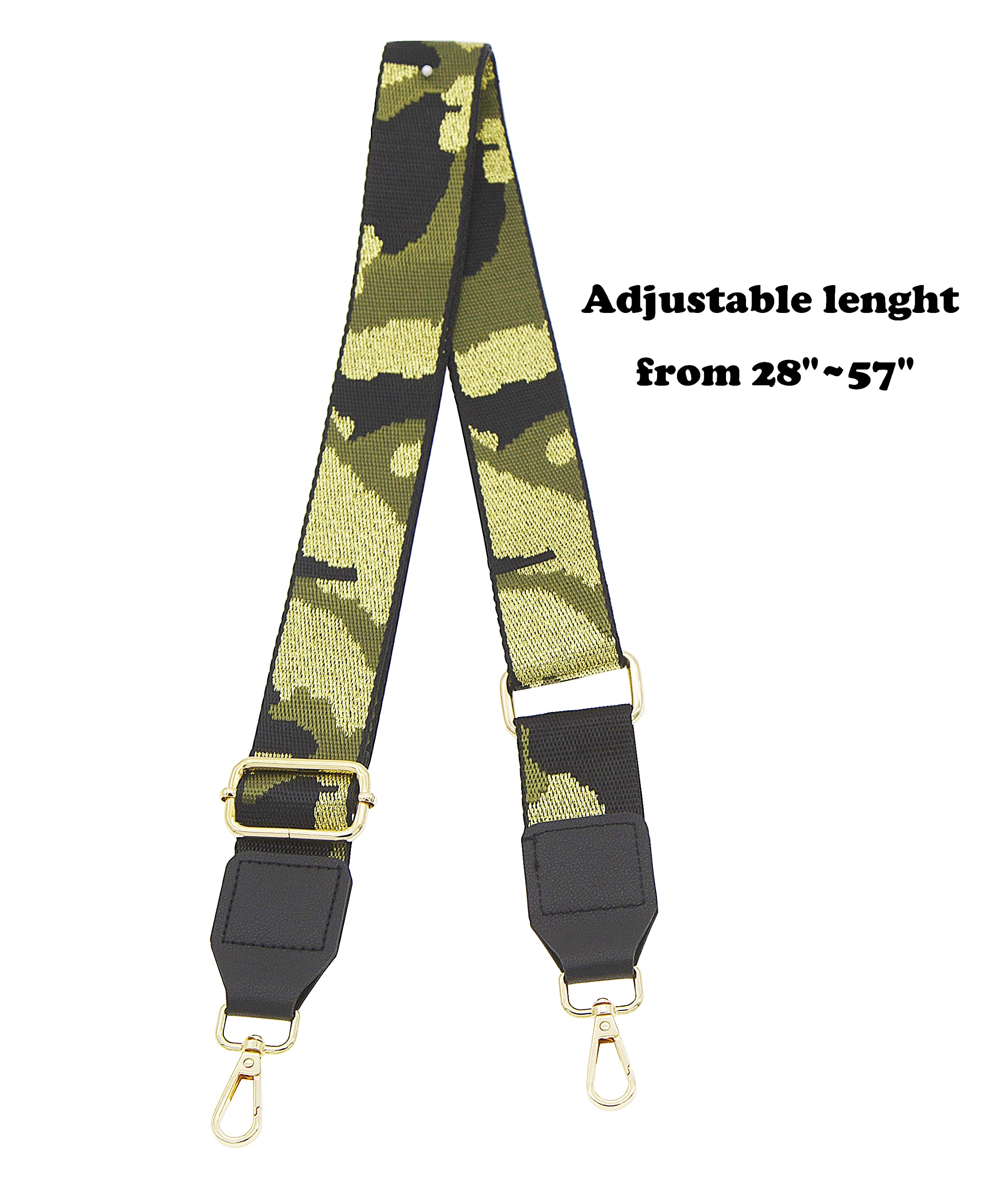 UEOE Wide Shoulder Strap Purse Straps Replacement Crossbody Handbag Straps Adjustable (Camo-Green)