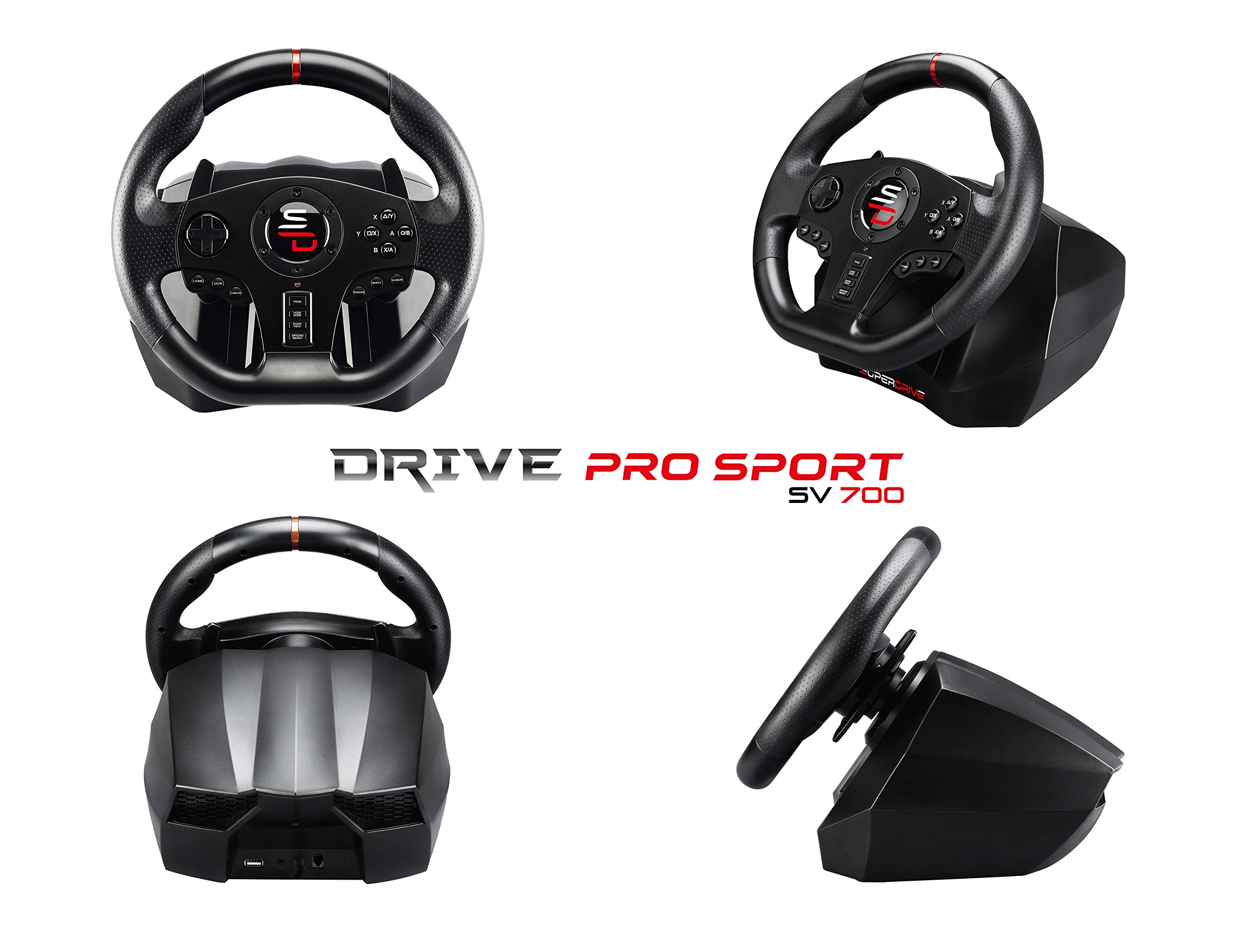 Superdrive - SV700 Drive Pro Sport Wheel with Pedals, Paddle Shifters and Vibrations (Electronic Games)