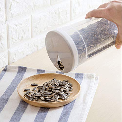 Vepoty Spaghetti Storage Jars, Airtight Food Storage Containers with Lids for Canning Cereal Pasta Noodles Flour